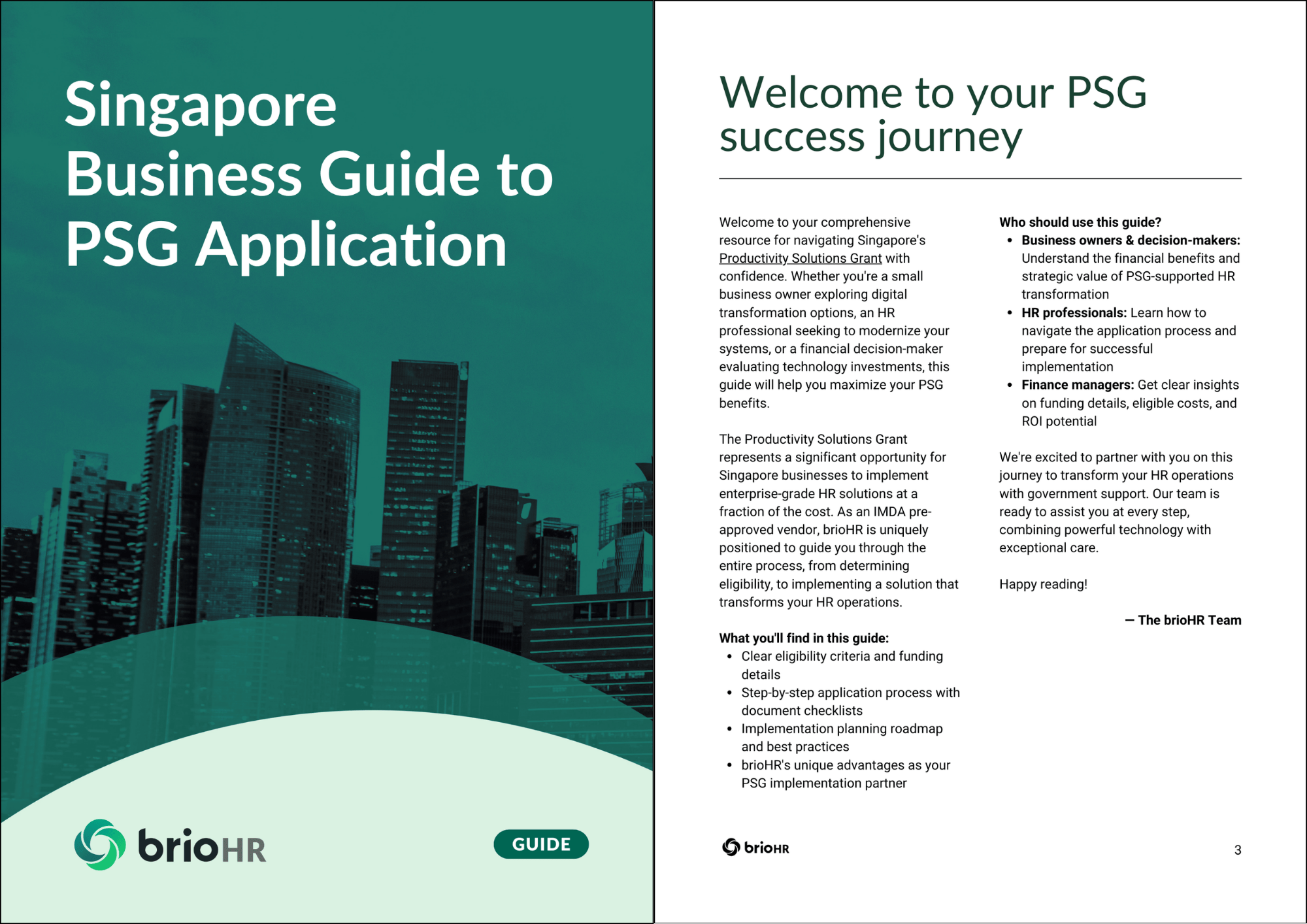 Singapore Business Guide to PSG Application | brioHR
